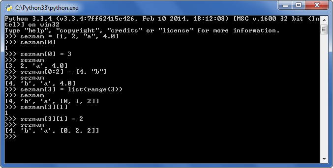 Lekce 1 - Kolekce v Pythonu - n-tice a seznamy