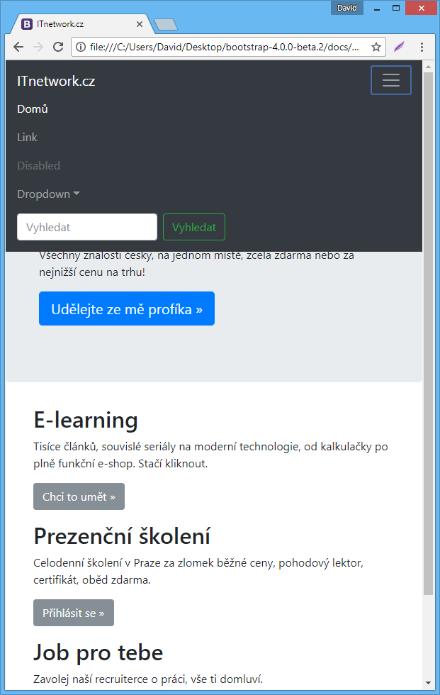Lekce 1 Úvod Do Css Frameworku Bootstrap