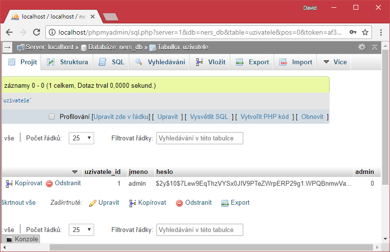 Lekce 5 - NERS - Registrace uživatelů v PHP